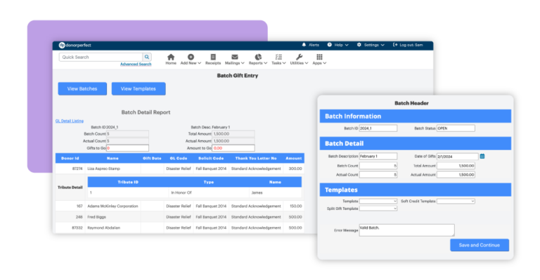 Nonprofit CRM Batch Gift Entry Factsheet