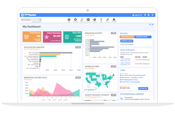 Fundraising Software Features List for DonorPerfect