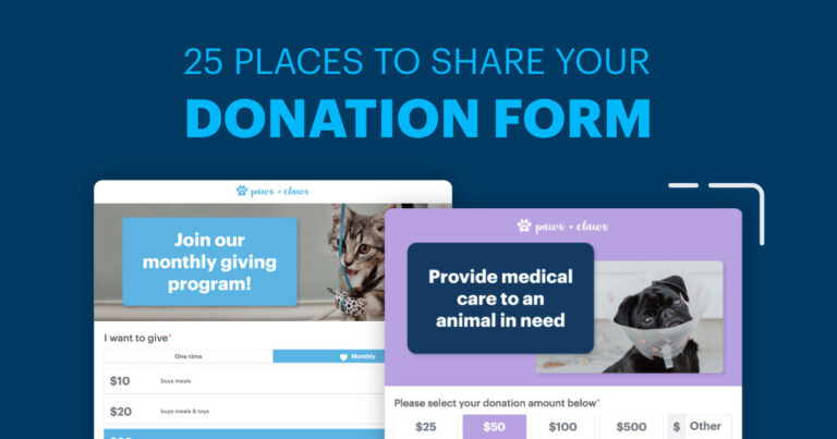 25 Places to Share Your Donation Form