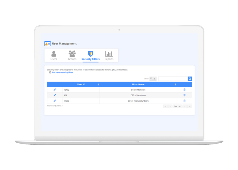 Nonprofit CRM User Management and Data Security Tools
